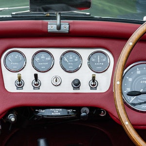 Classic British MG Sports Car, Car Console Close-up, Classic Car ...