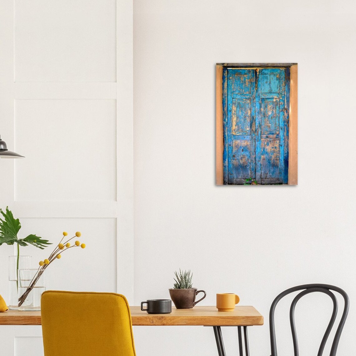 Old Weathered Door Poster, Rustic Blue Door Poster Wall Art, Santa Fe ...