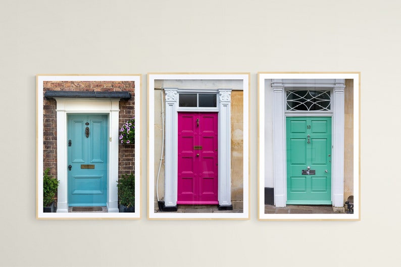 Door Prints Set of 3, Wall Art of Doors, Set of 3 Door Photos, Old ...