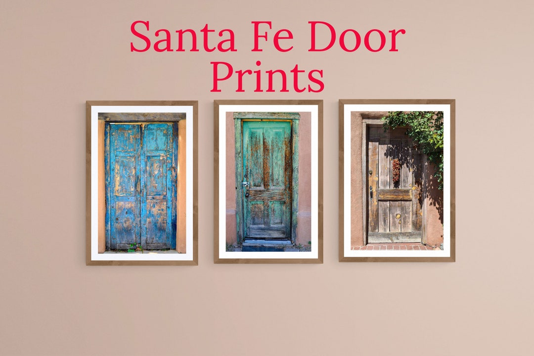 Santa Fe Door Prints: Weathered Old Door Wall Art, Set of 3 - Etsy