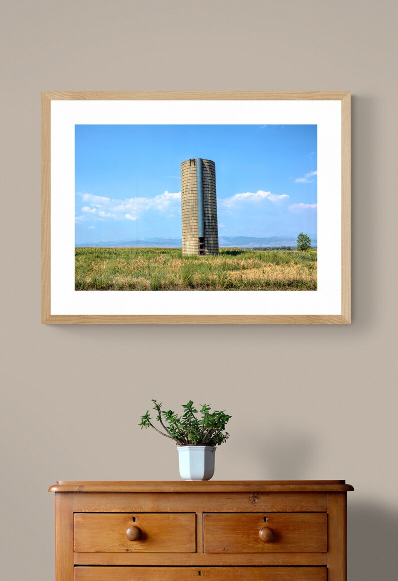Old Farm Silo Print, Abandoned Grain Silo Print, Farm Silo With ...