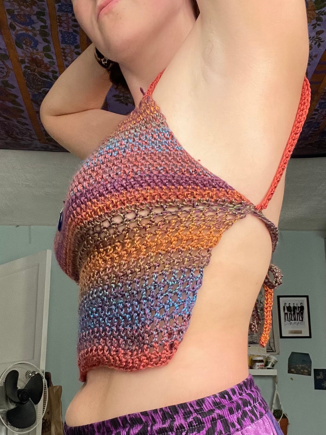 Mesh Crochet Top Etsy