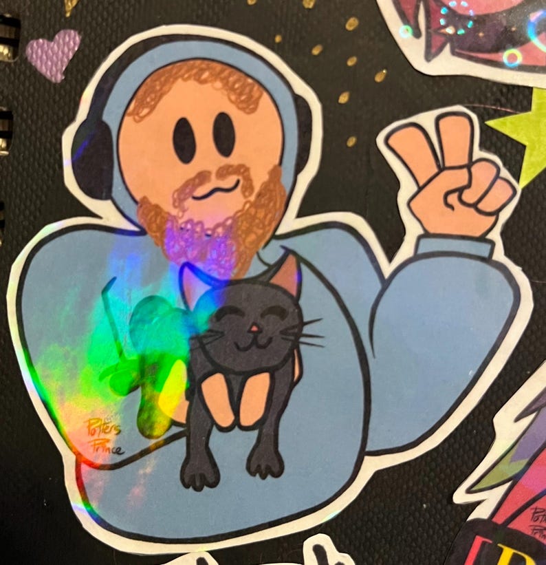 Caseoh Streamer Holographic Sticker - Etsy