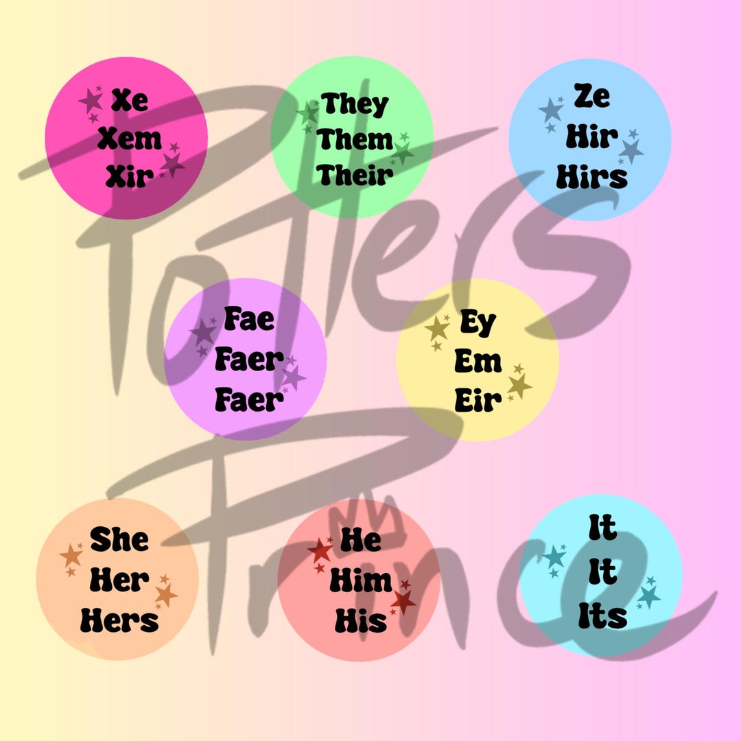 Pride Pronoun and Neopronoun Pins - Etsy