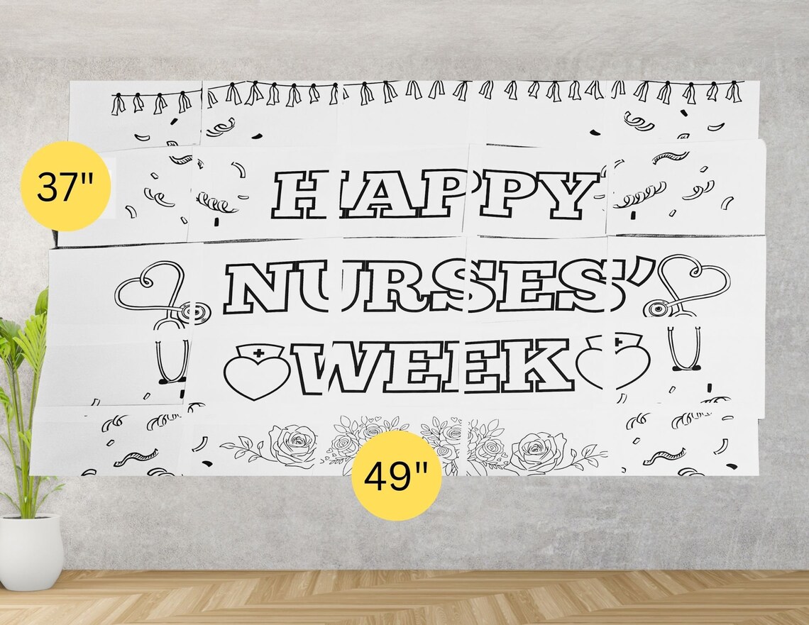 Nurses Week GROUP POSTER, Nurses Week, Group Project, Digital File ...