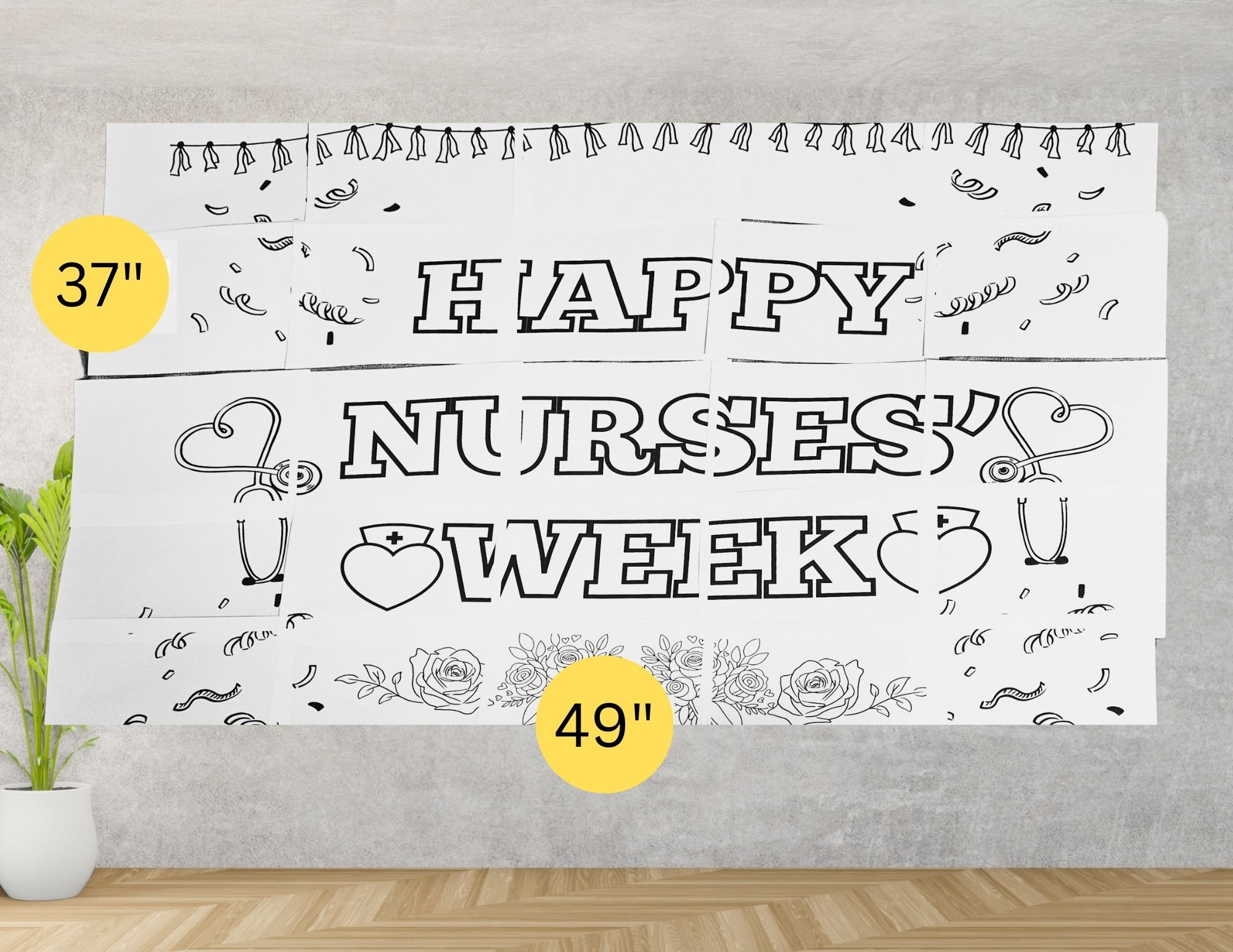Nurses Week GROUP POSTER, Nurses Week, Group Project, Digital File ...