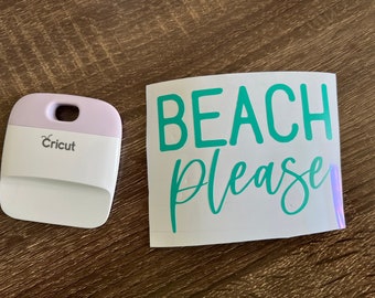 Beach Please Decal - Etsy