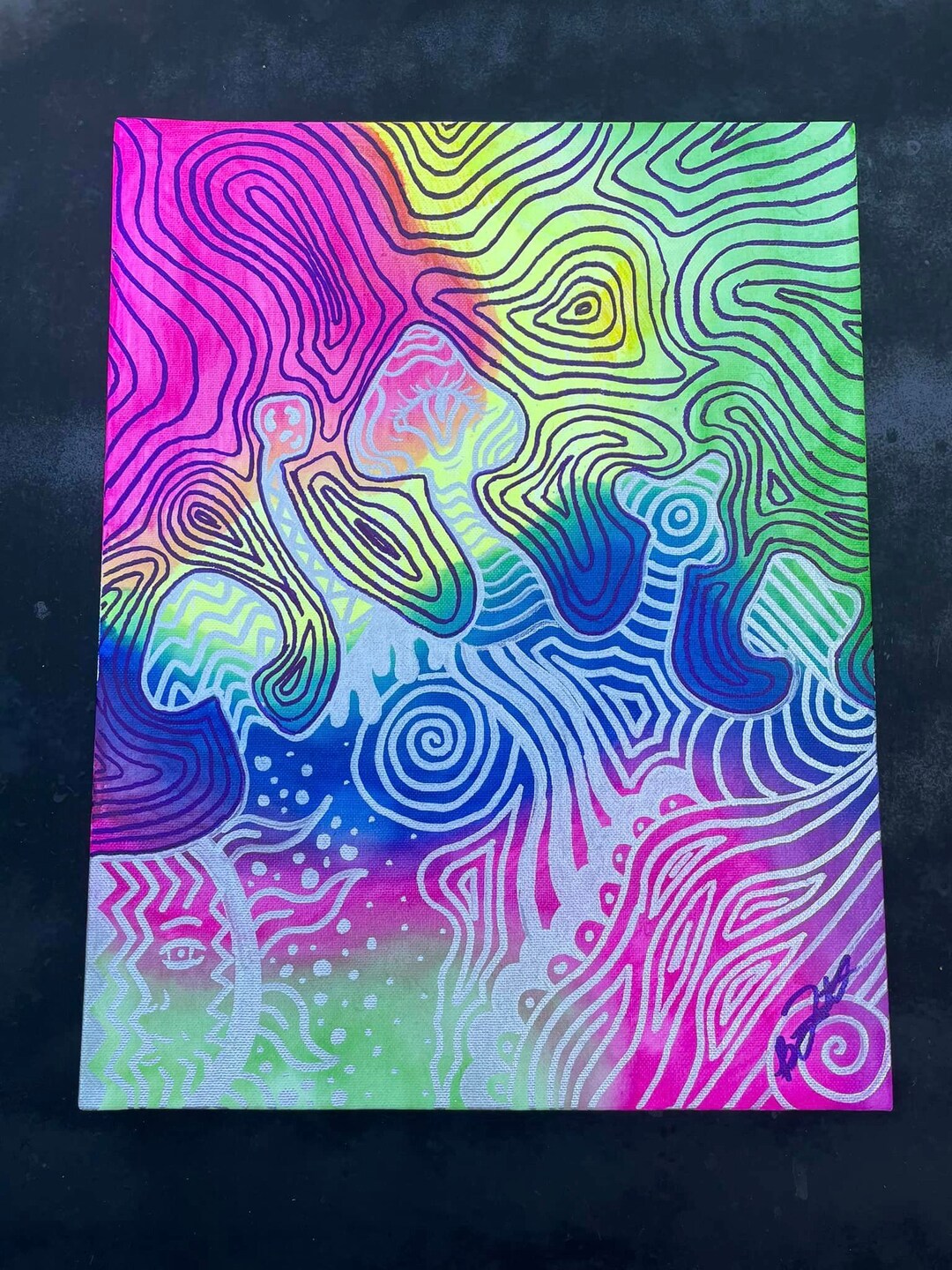 Trippy Mushroom Cavass Board Painting - Etsy