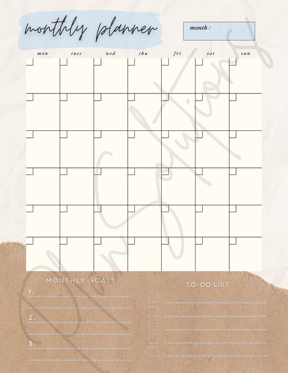 Customizable Digital Planning Template - Etsy