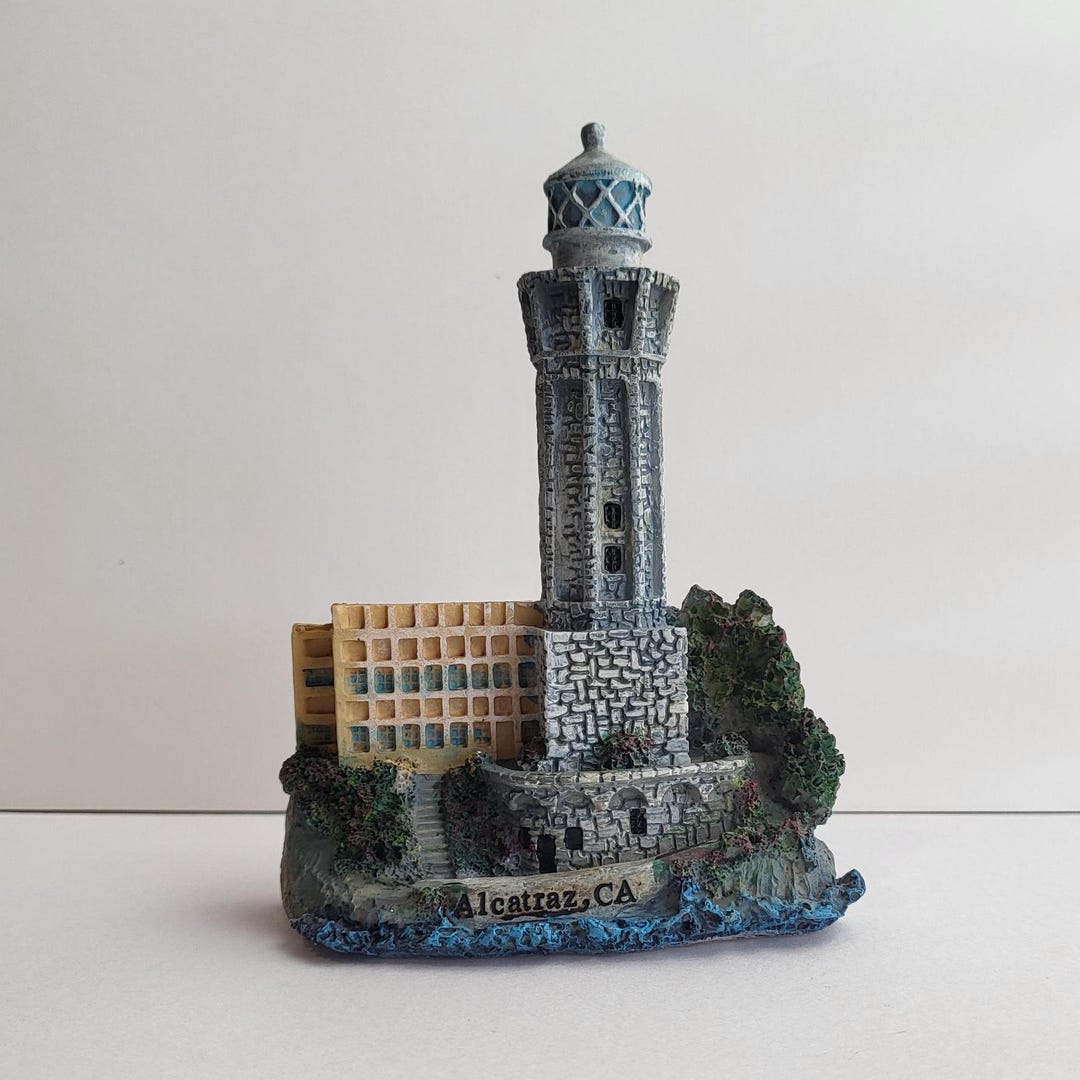 VINTAGE Alcatraz, CA Lighthouse Figurine/hand Painted and Designed by ...