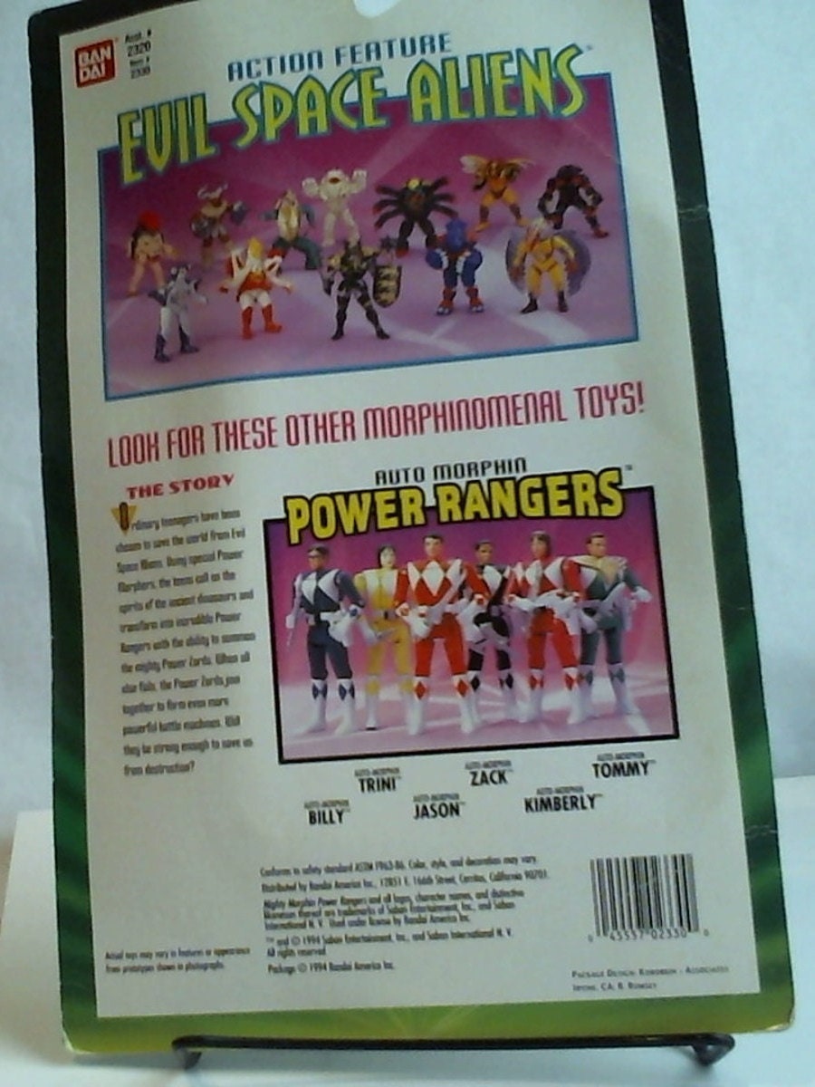 VINTAGE MIGHTY MORPHIN Power Rangers/evil Space Aliens/sword Slashing ...