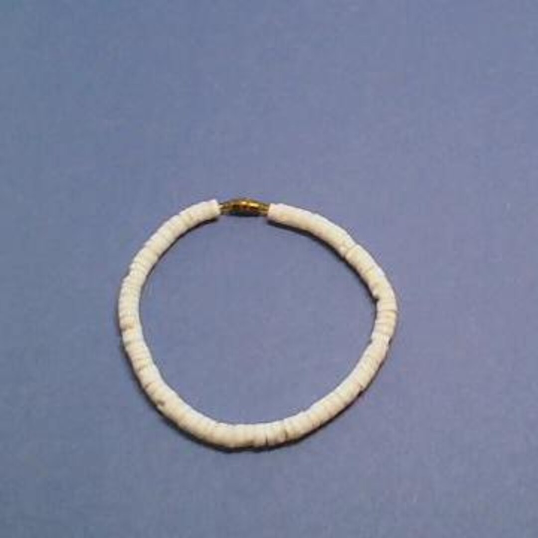 Vintage White and off White Pooka Shell Bracelet or Anklet/unisex ...