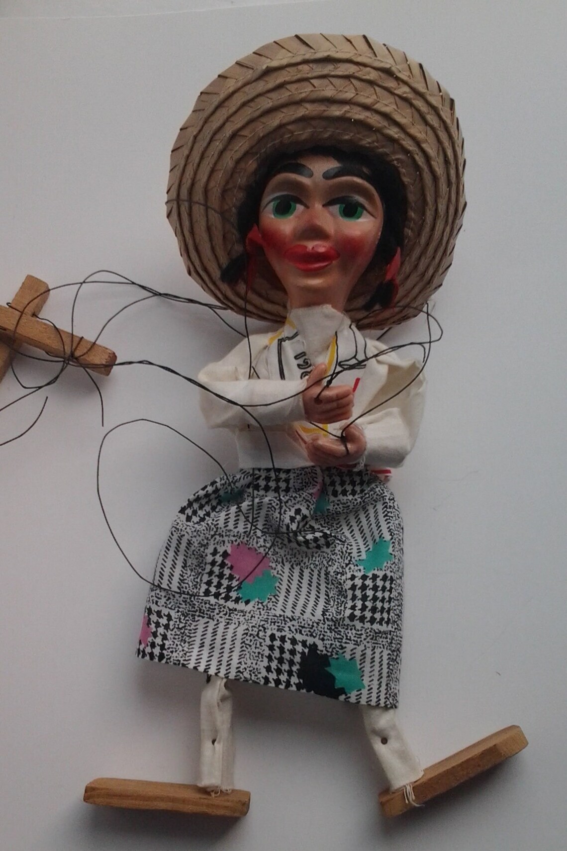 VINTAGE 1970s MEXICAN Woman Marionette Plaster Jointed Puppet - Etsy