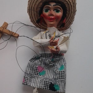 VINTAGE 1970s MEXICAN Woman Marionette Plaster Jointed Puppet - Etsy