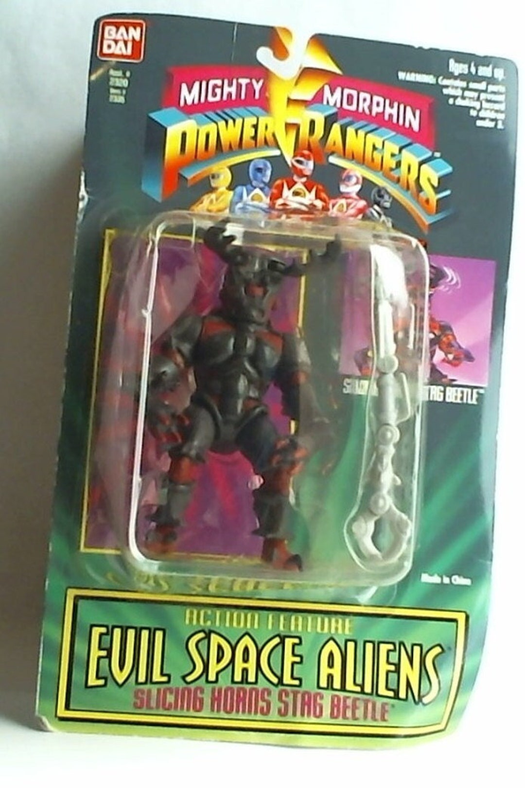 VINTAGE MIGHTY MORPHIN Power Rangers/evil Space Aliens/slicing Horns ...