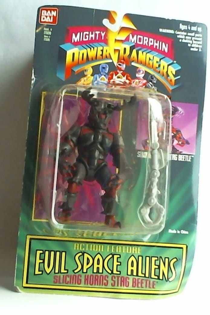 VINTAGE MIGHTY MORPHIN Power Rangers/evil Space Aliens/slicing Horns ...