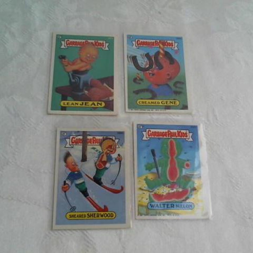 Vintage Garbage Pail Kids Cards (lot of 4) Lean Jean #381b/creamed Gene ...