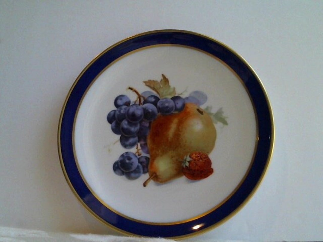 Vintage Bavaria Echt Cobalt Blue With Gold Trim Rim Golden Crown E & R ...