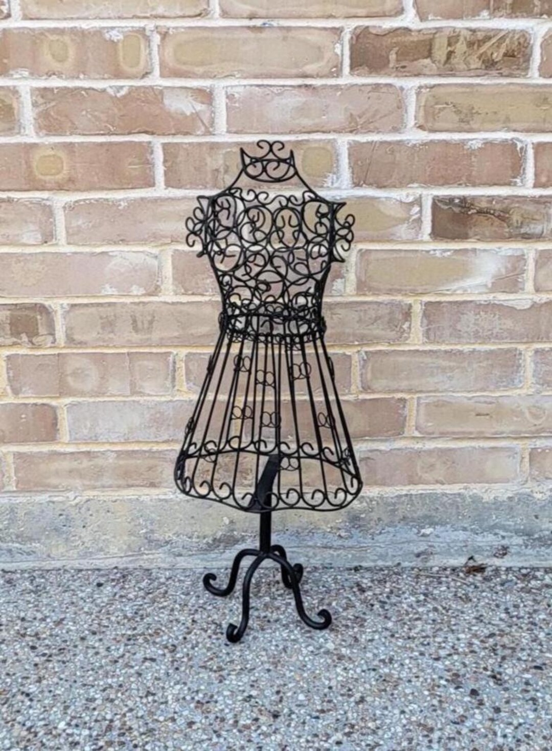 Vintage Inspired Black Wrought Iron Dress Form/jewelry or Mannequin ...