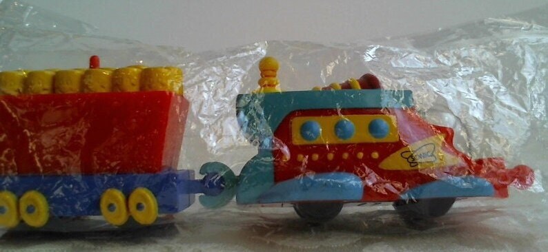Vintage Sonic Chew Chew Food Train Kids Meal (lot of 2)/wacky Pack Toy ...