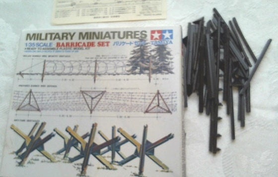 Vintage Tamiya Military Miniatures Barricade Set 1/35 Scale Plastic ...