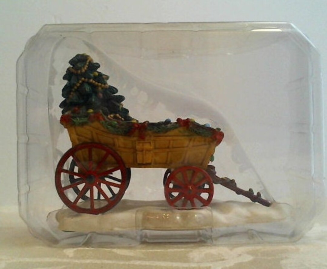 VINTAGE Lemax Village Collection Farm Wagon/2005/holiday Ornament/table ...