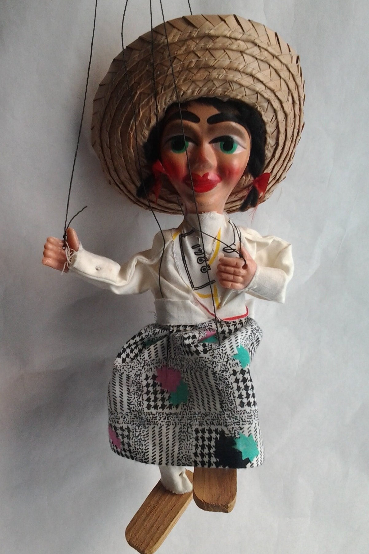 VINTAGE 1970s MEXICAN Woman Marionette Plaster Jointed Puppet - Etsy