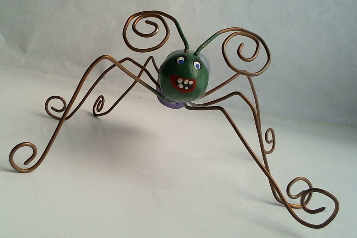 VINTAGE COPPER Insect ART Sculpture/six Legs Two Antennas/insect ...