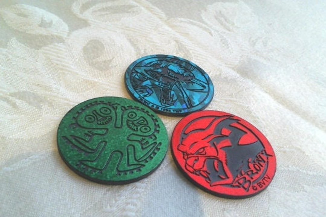 Vintage POG Plastic Slammers lot of 3/slammer Bronx gargoyle Red 2 ...