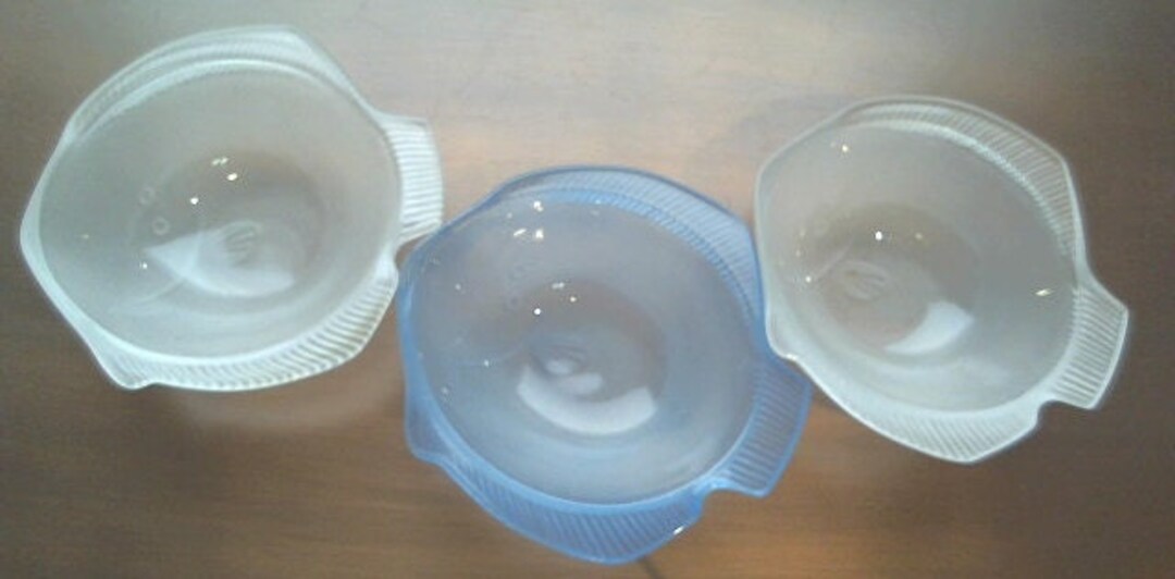 VINTAGE Frosted Glass FISH SHAPED Serving Bowls/set of 3/two Frosted ...