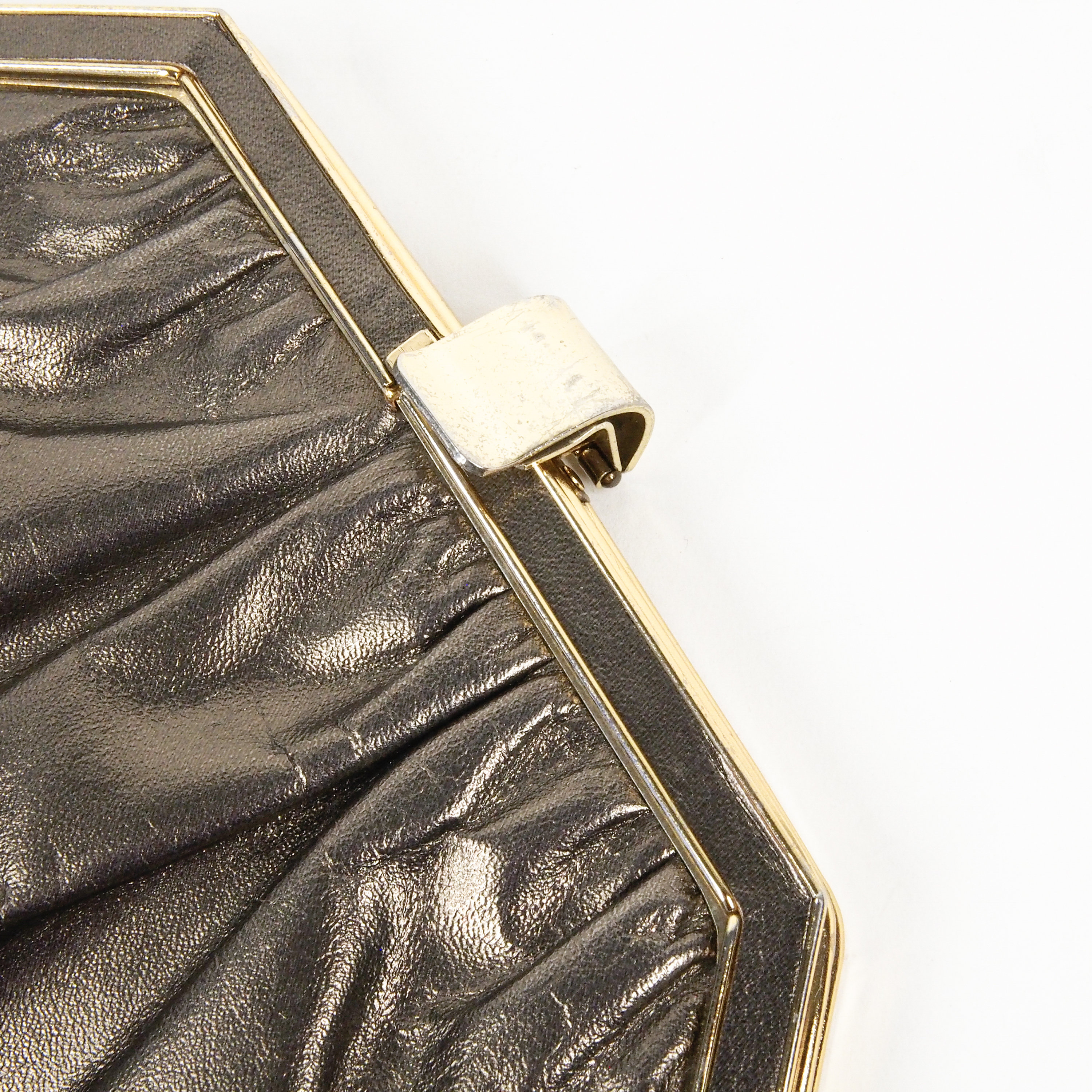 Vintage 70s Metallic Bronze and Gold Tone Metal Frame Handbag: - Etsy