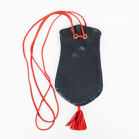 Vintage Genuine Leather Reticule Made in Paris France… - Gem