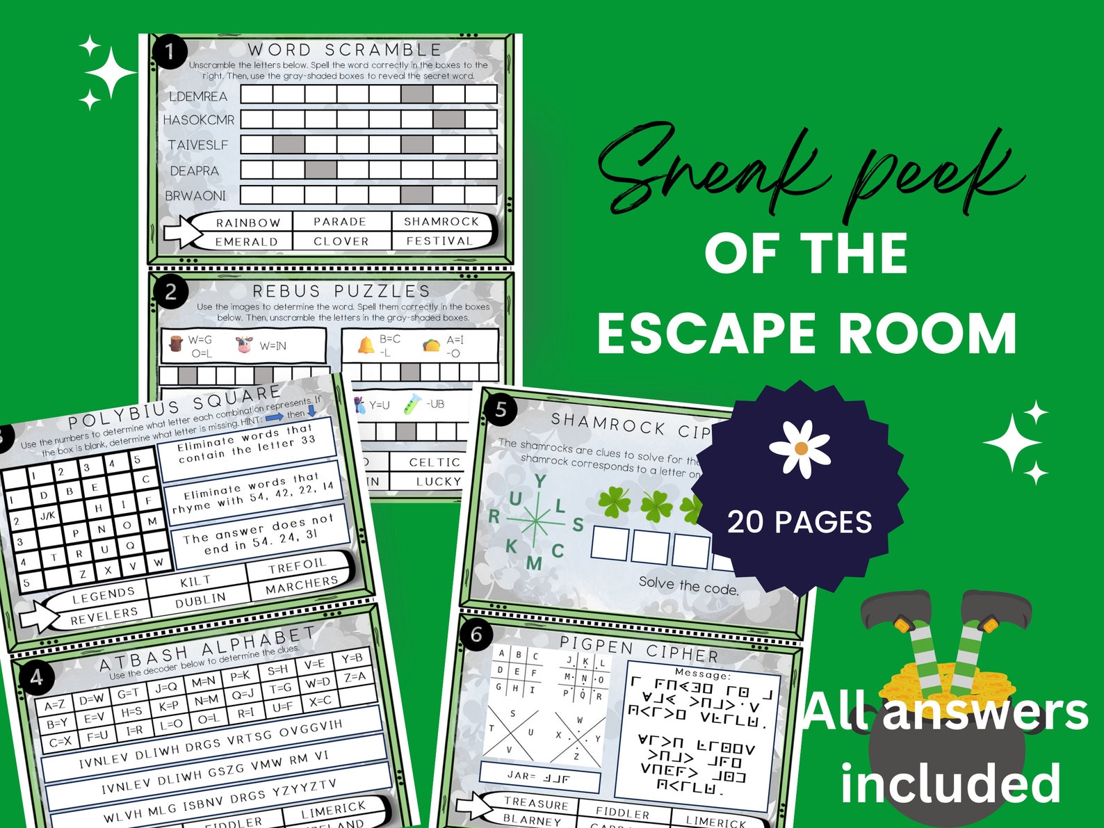 St. Patrick's Day Escape Room Party Kit: A Thrilling Adventure for Kids ...