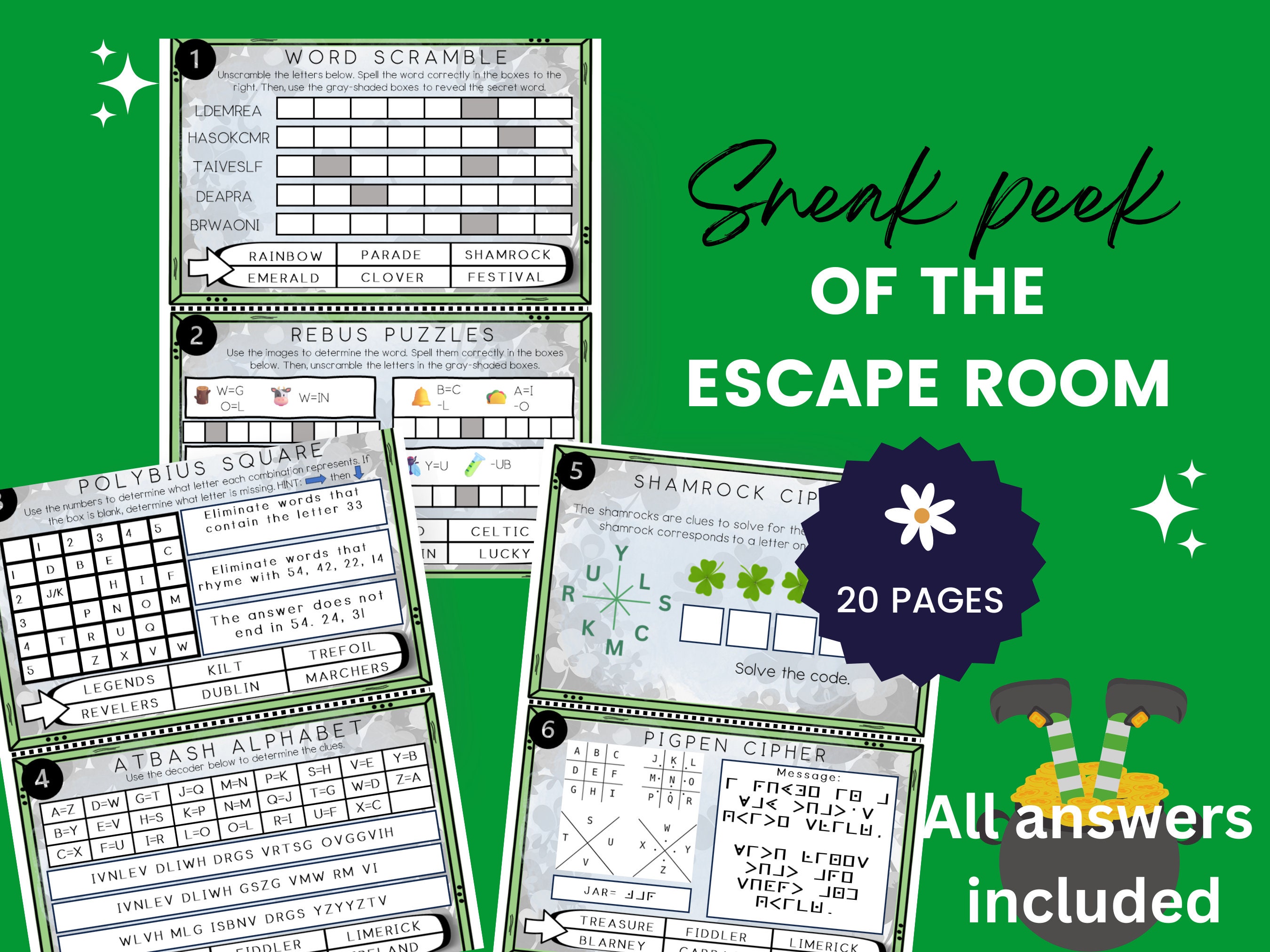 St. Patrick's Day Escape Room Party Kit: A Thrilling Adventure for Kids ...
