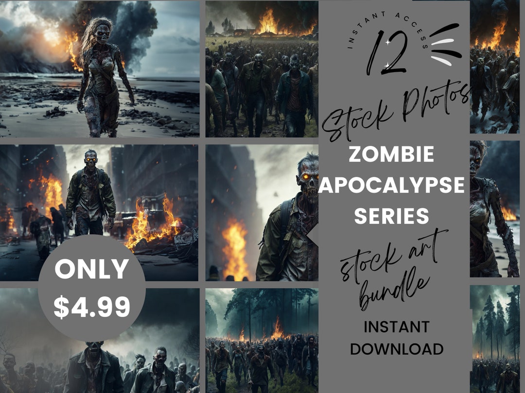 Evoke Fear: Zombie Apocalypse Clipart Collection for DIY Escapes, Male ...