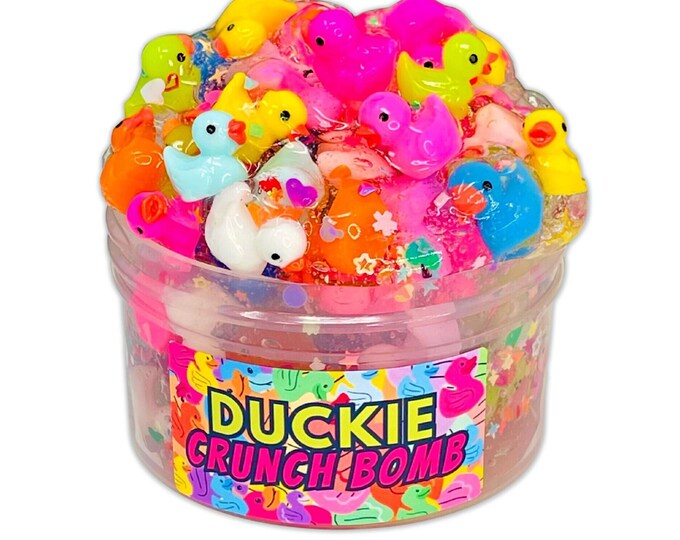 Duckie Crunch Bomb Slime Fun Slime With Lots of Charms Jelly Slime ...