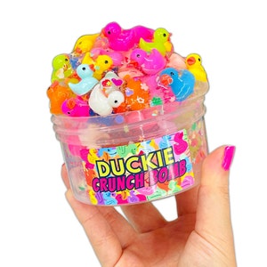 Duckie Crunch Bomb Slime Fun Slime With Lots of Charms Jelly Slime ...
