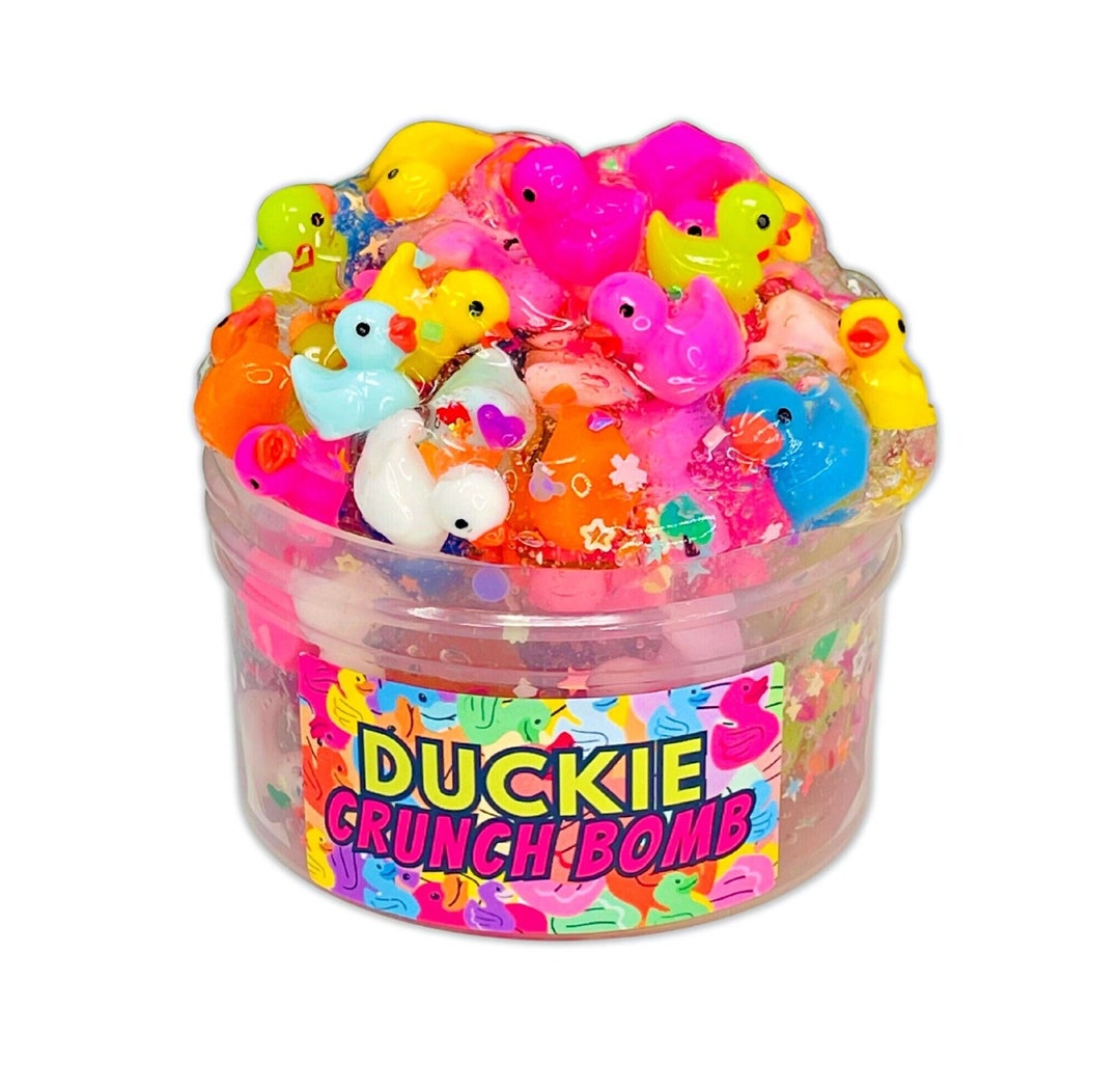 Duckie Crunch Bomb Slime Fun Slime With Lots of Charms Jelly Slime ...
