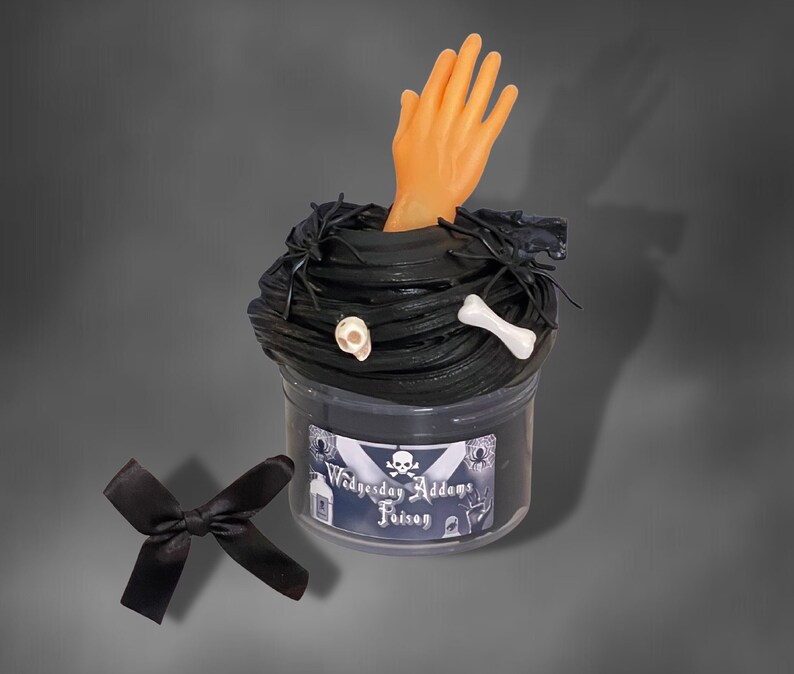 WEDNESDAY Addams Scented Black Butter Scented Slime Netflix - Etsy