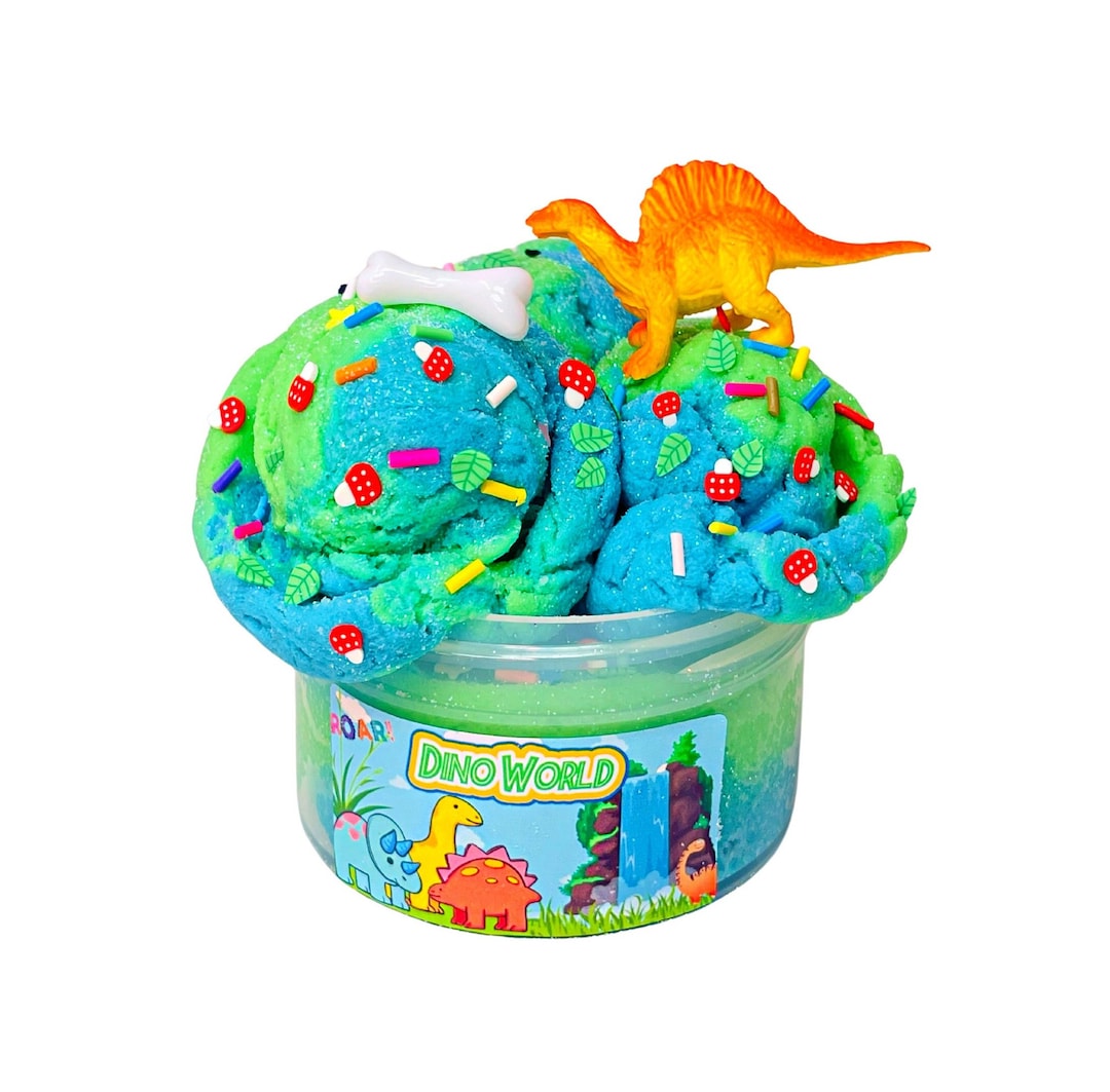 Dinosaur Slime "dino World" Scented Slime | Slime With Charms for Boys ...