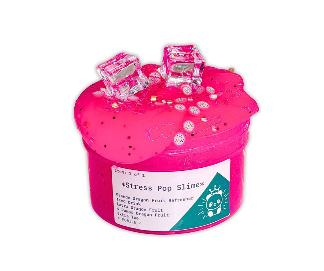 Starbucks Inspired Dragon Fruit Refresher Slime Scented Slime Pink ...