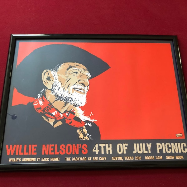 Willie Nelson 4th of July Picnic Poster - Etsy