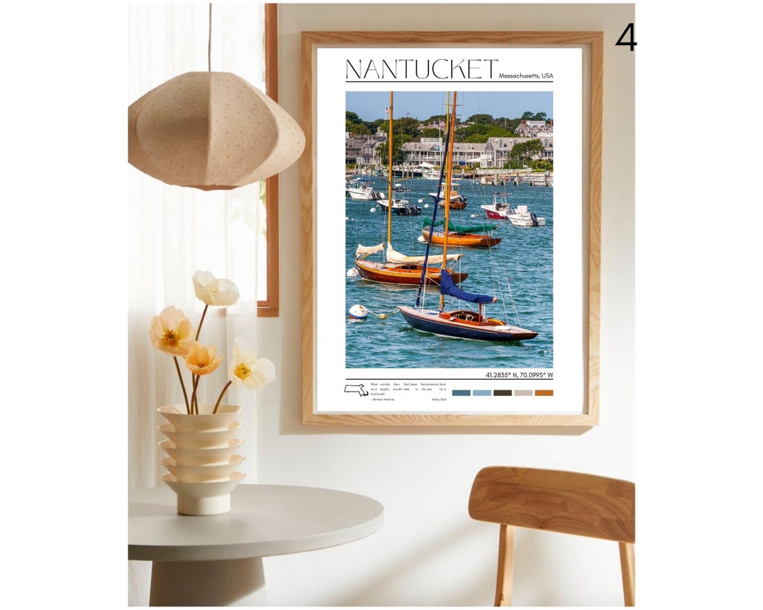 Nantucket Print, Wall Art, Poster, Wall Decor, East Coast Poster ...