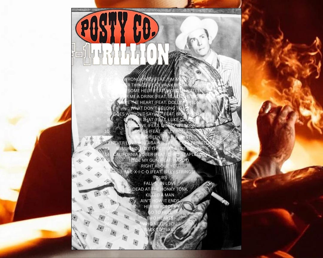 Post Malone | F-1 Trillion Album Poster | - Etsy