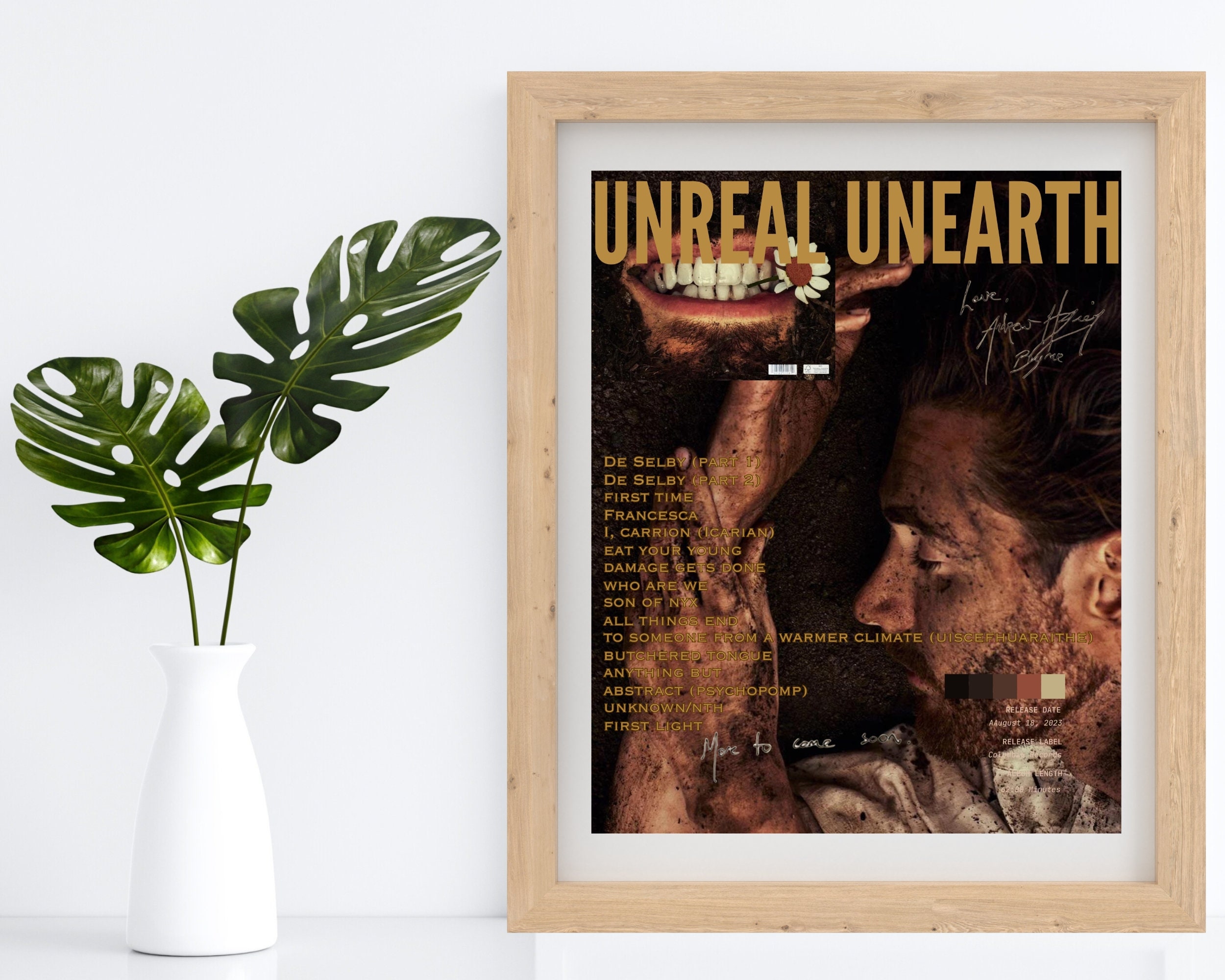 Hozier Album: Unreal Unearth Poster - Etsy