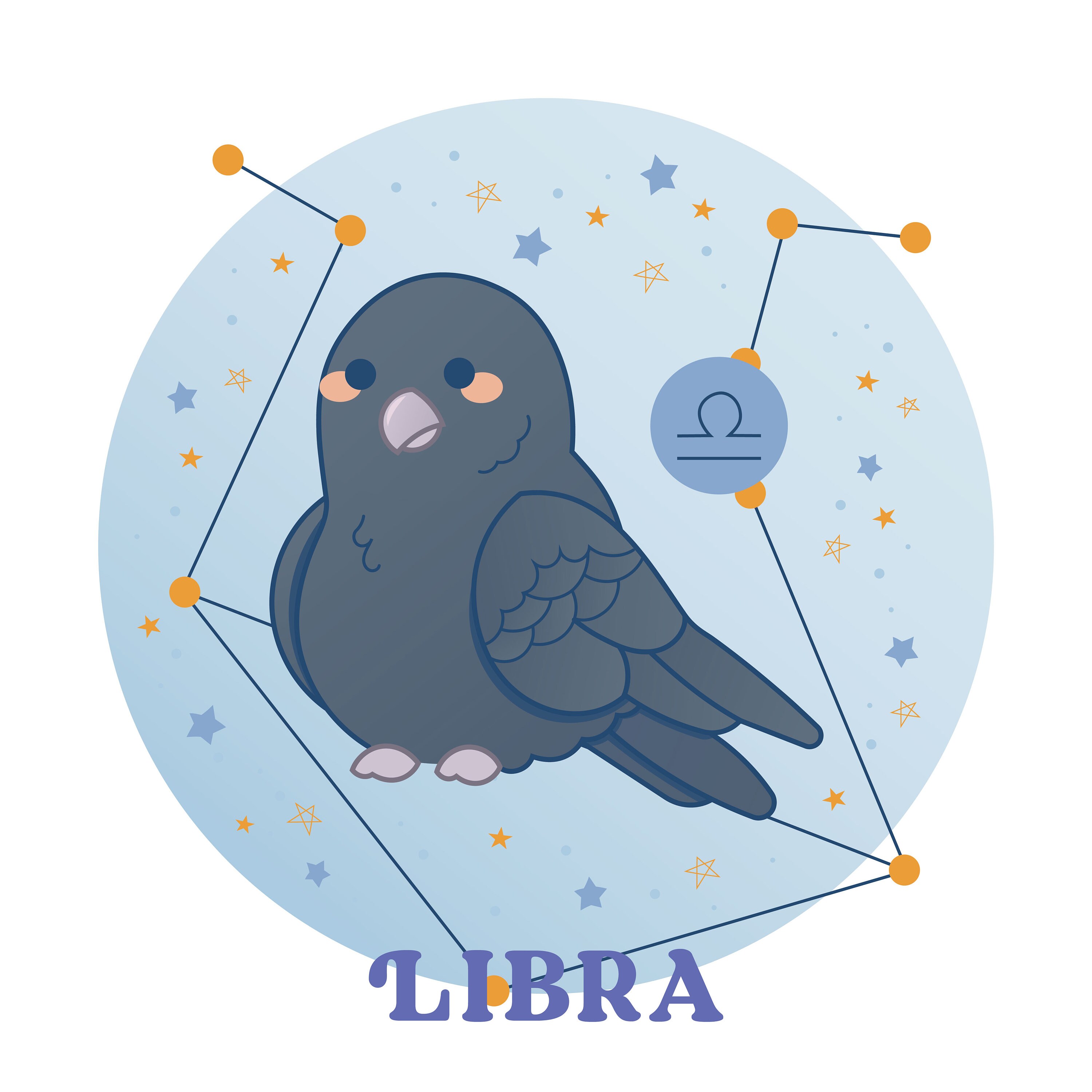 Libra Sticker Zodiac Sticker Raven Sticker Astrological Sign iPhone ...