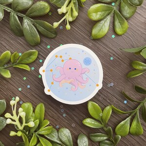 Aquarius Sticker | Zodiac Sticker | Octopus Sticker | Astrological Sign ...