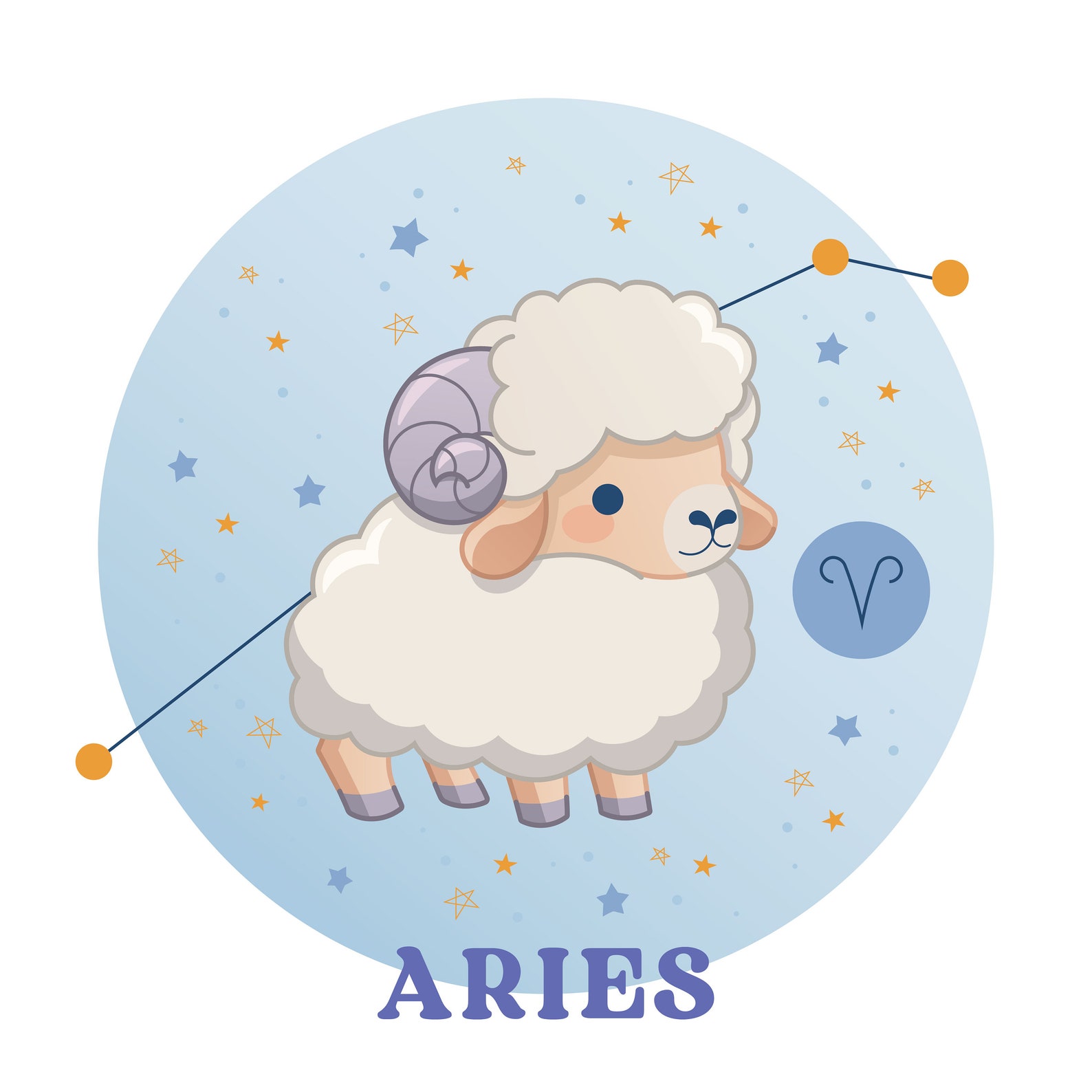 Aries Sticker | Zodiac Sticker | Ram Sticker | Astrological Sign ...