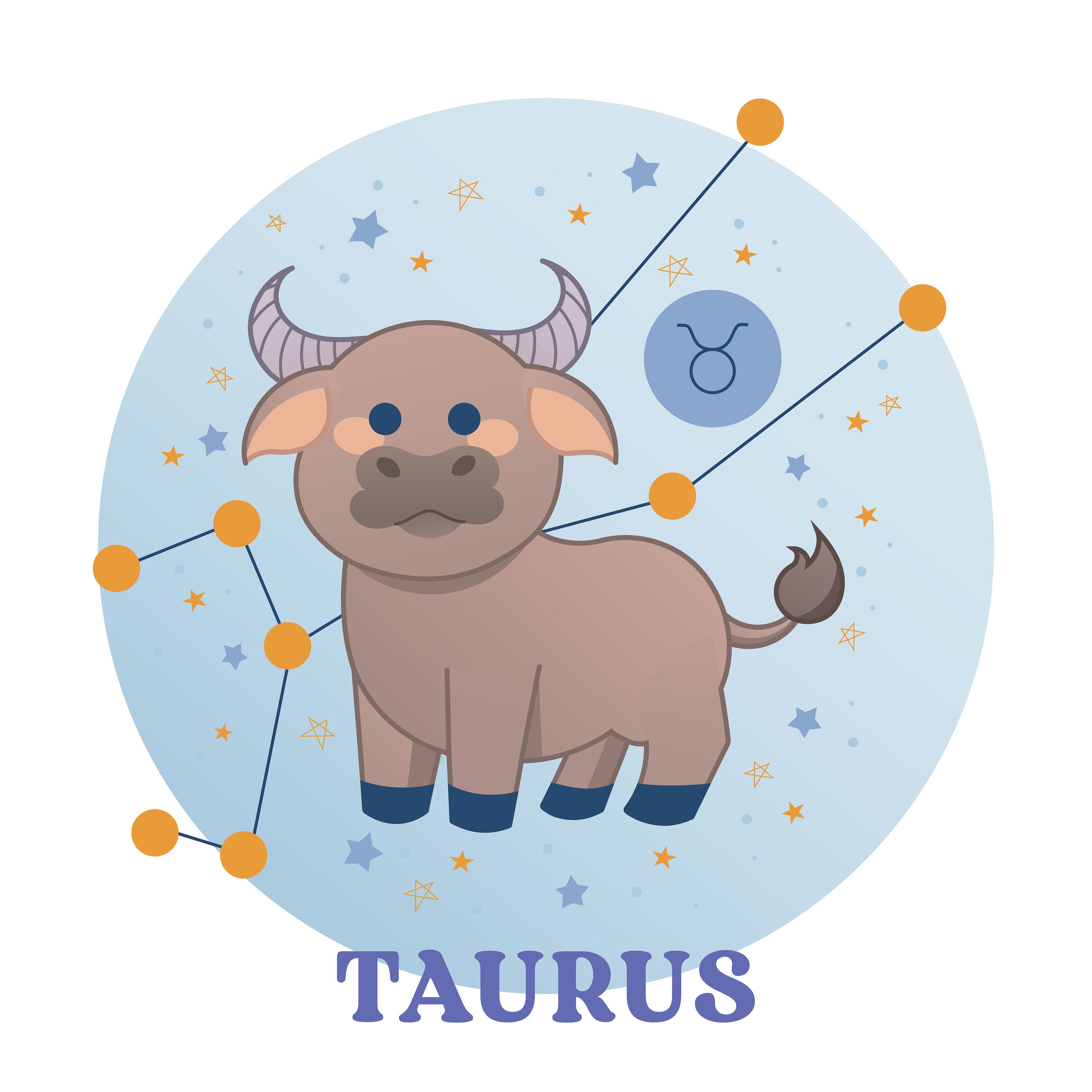 Taurus Sticker | Zodiac Sticker | Bull Sticker | Astrological Sign ...
