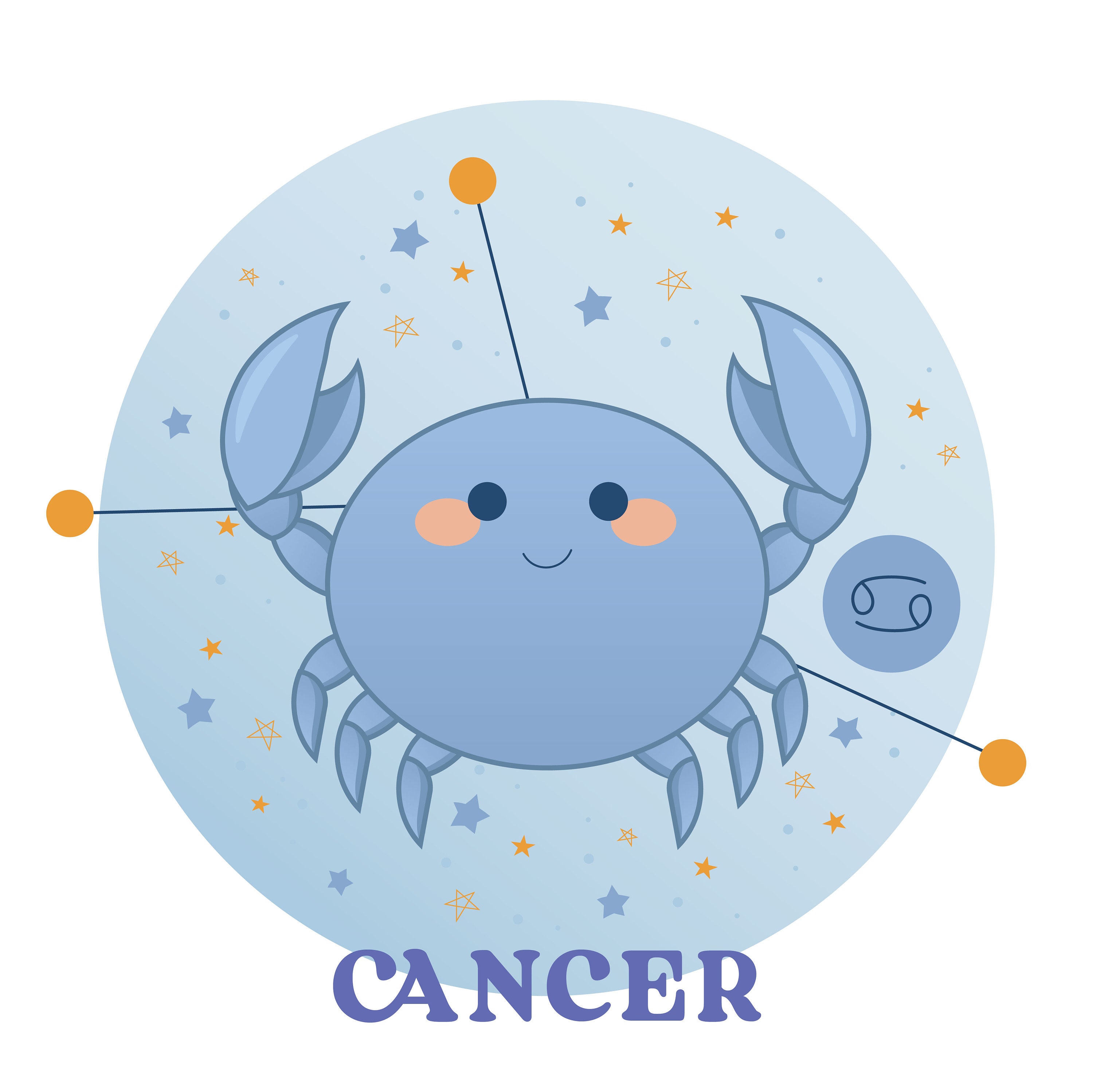 Cancer Sticker | Zodiac Sticker | Crab Sticker | Astrological Sign ...